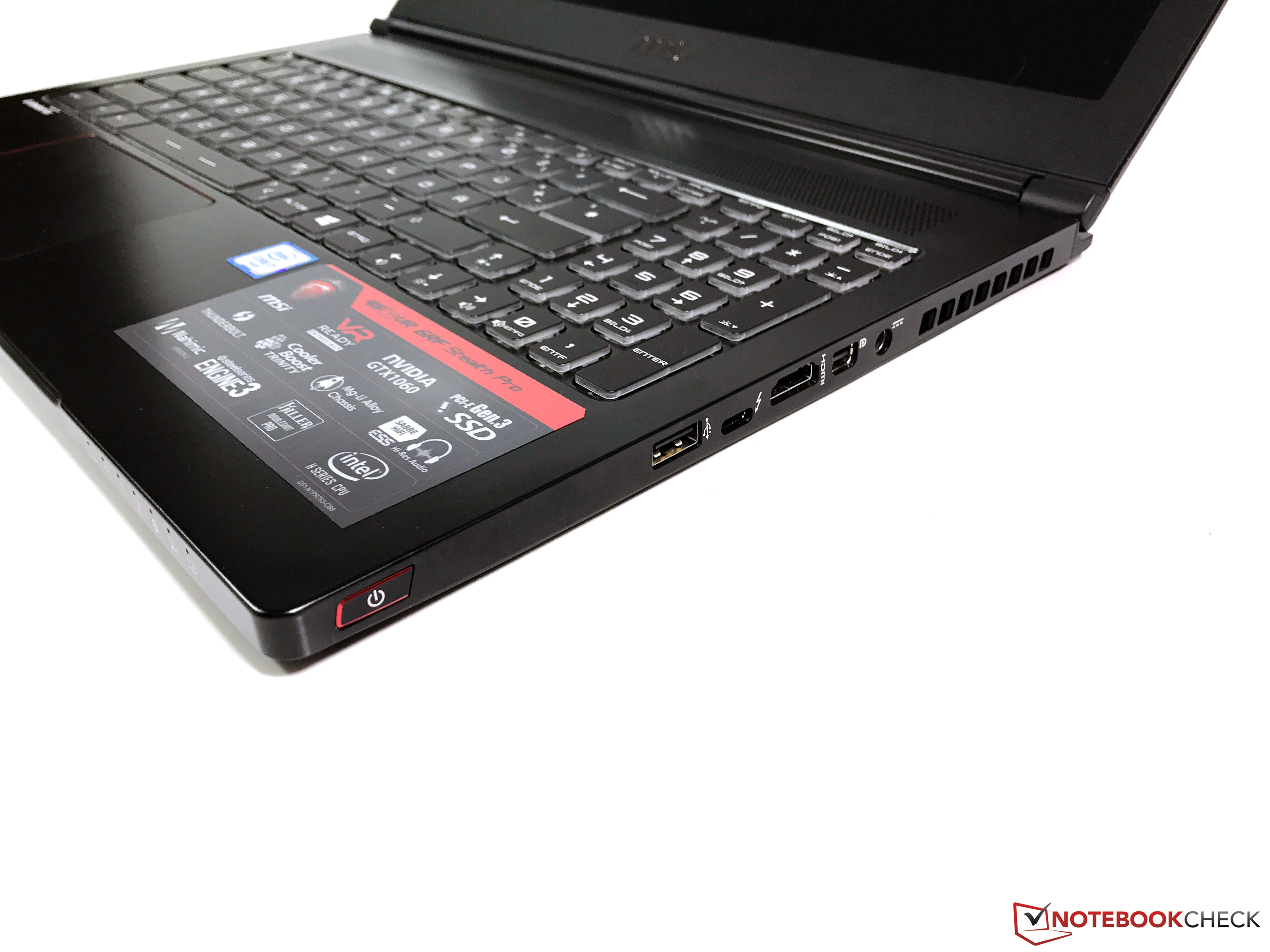 Breve análisis del MSI GS63VR 6RF Stealth Pro - Notebookcheck.org
