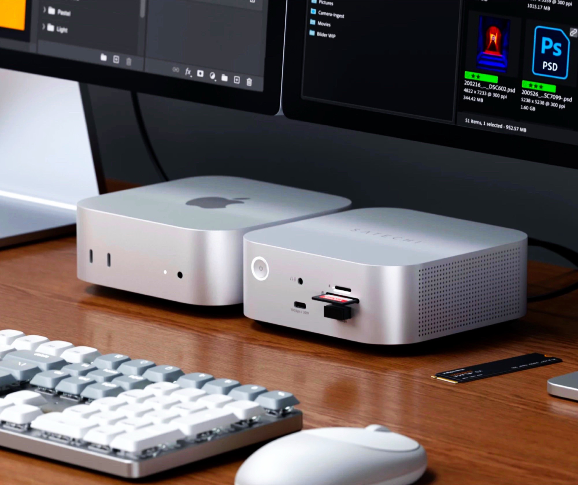 Base Thunderbolt 5 para Apple Mac mini: Satechi CubeDock añade puertos ...