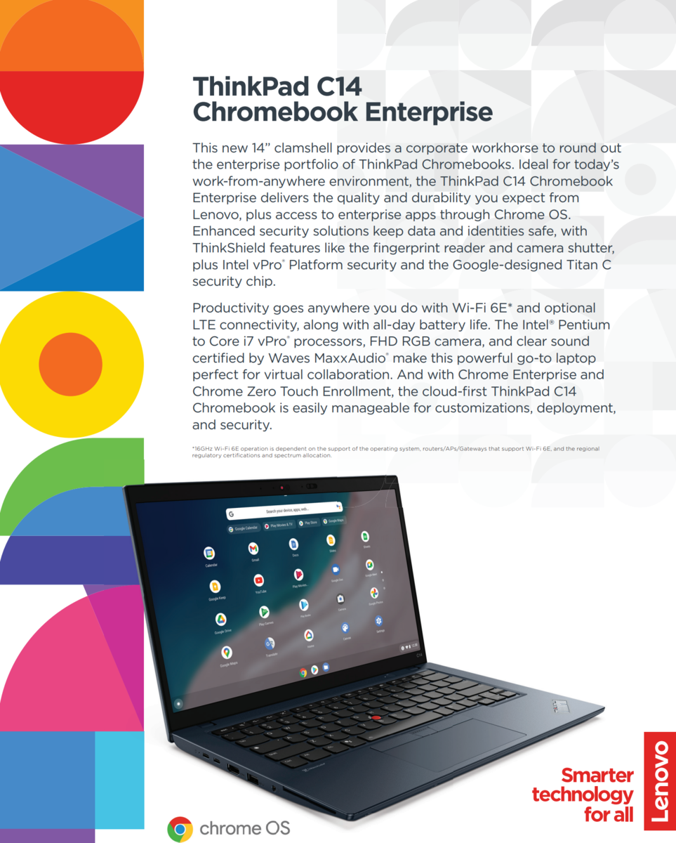 Lenovo lanza el nuevo y asequible ThinkPad C14 Chromebook ...