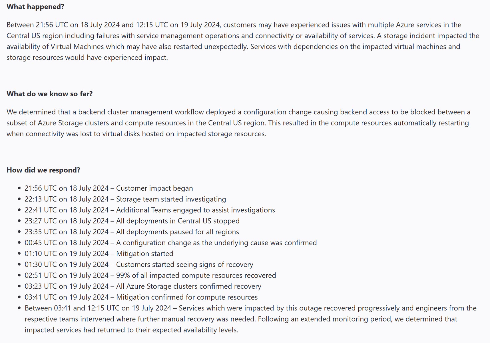 Los servicios de Microsoft Azure y Microsoft 365 afectados por la ...